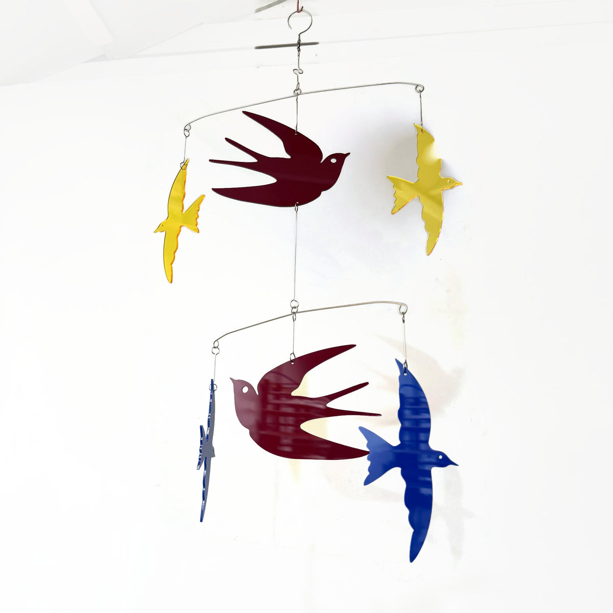 Outdoor Mobile Art Sculpture For Garden Patio Balcony Pool Birds Large ...