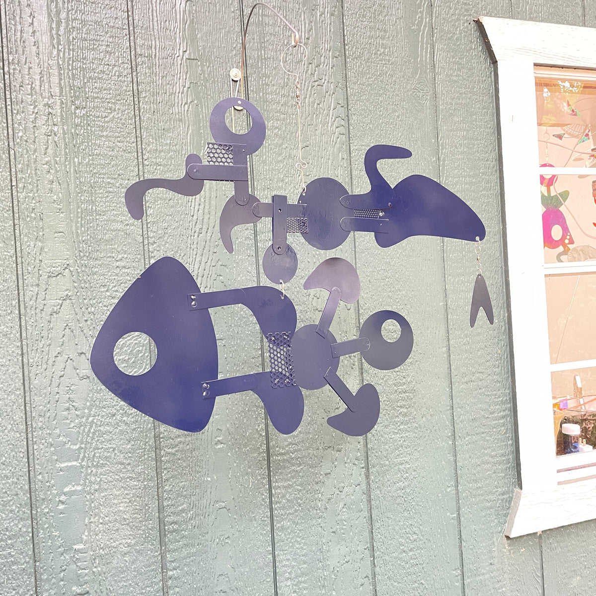 Abstract Royal Outdoor Mobile Kinetic Art for Porch Patio and Garden ...