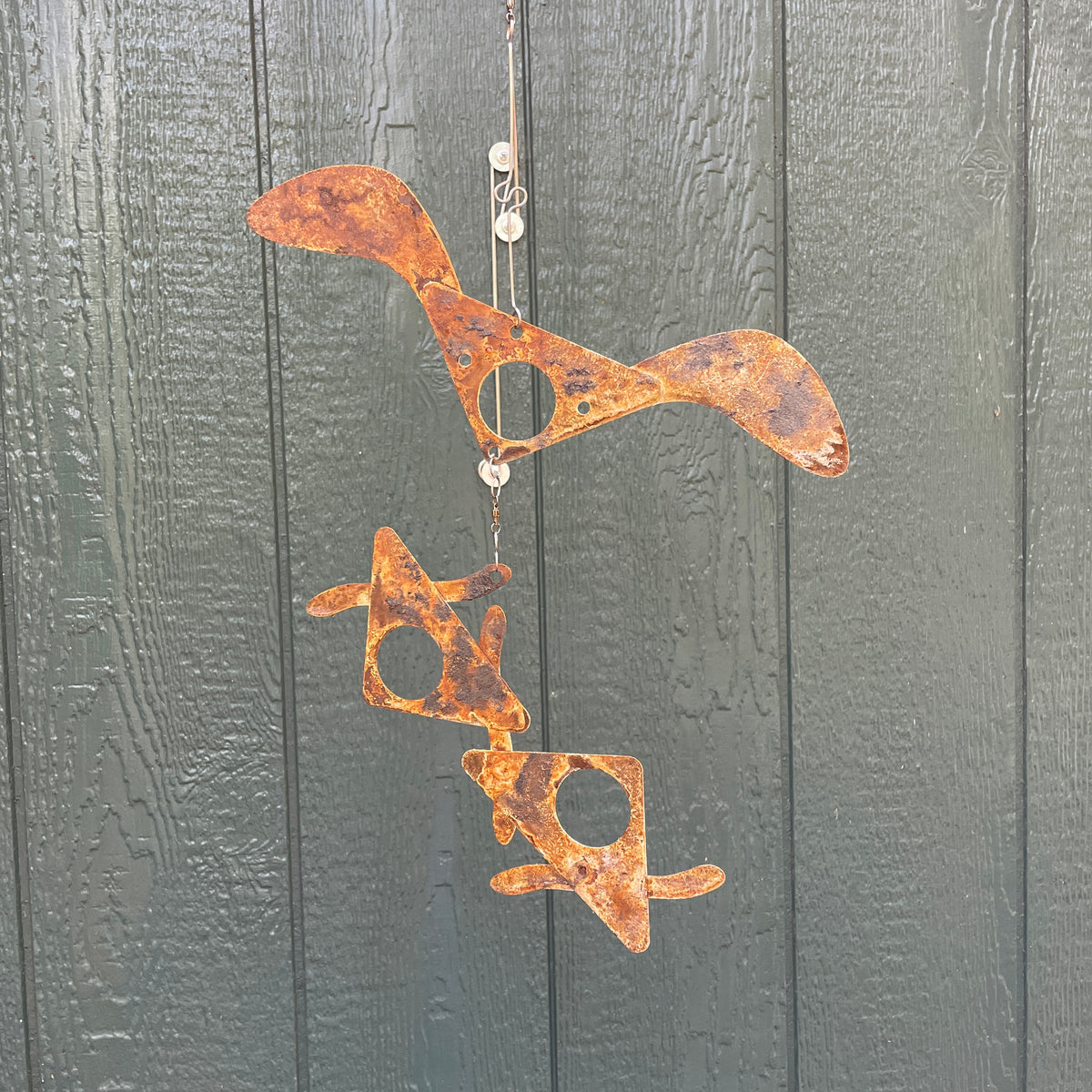 Outdoor Mobile Kinetic Art in Steel Rusted Rusty Tail Wag – Handcrafted ...