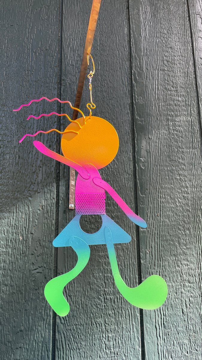 Walking On Sunshine Hanging Mobile Dancer - Outdoor Garden Decor ...