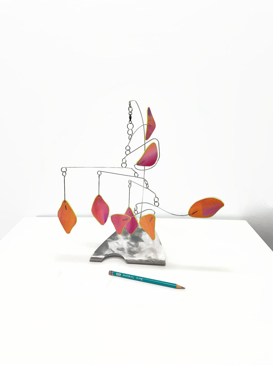 Tabletop Mobile Sculpture Stabile for the Desktop Hand Painted Hand Cu ...