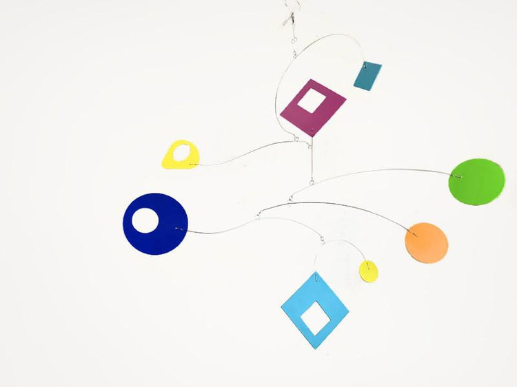 Art Mobile Bright Colors for the Playroom Sunroom Nursery or Office Re ...