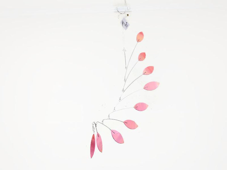 Hanging Mobile Pink Leaf Wave Style for Modern Home – Handcrafted ...