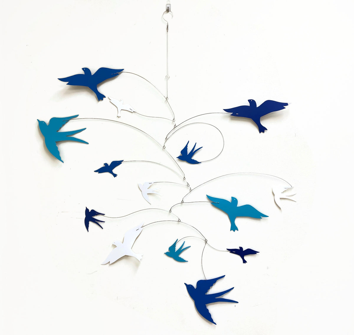 Flying Bird Mobile Large 4ft x 4ft Art Swallow Swift Dove Kinetic Art ...